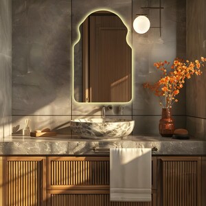 LED Light Bathroom Mirror - Aesthetic Light Mirror - Full Length ...