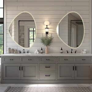 Asymmetrical Arc-shaped Mirror Irregular Full-length Large Mirror ...