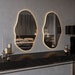 Curvy LED Mirror Bathroom Mirror Wall LED Mirror Asymmetrical Mirror ...