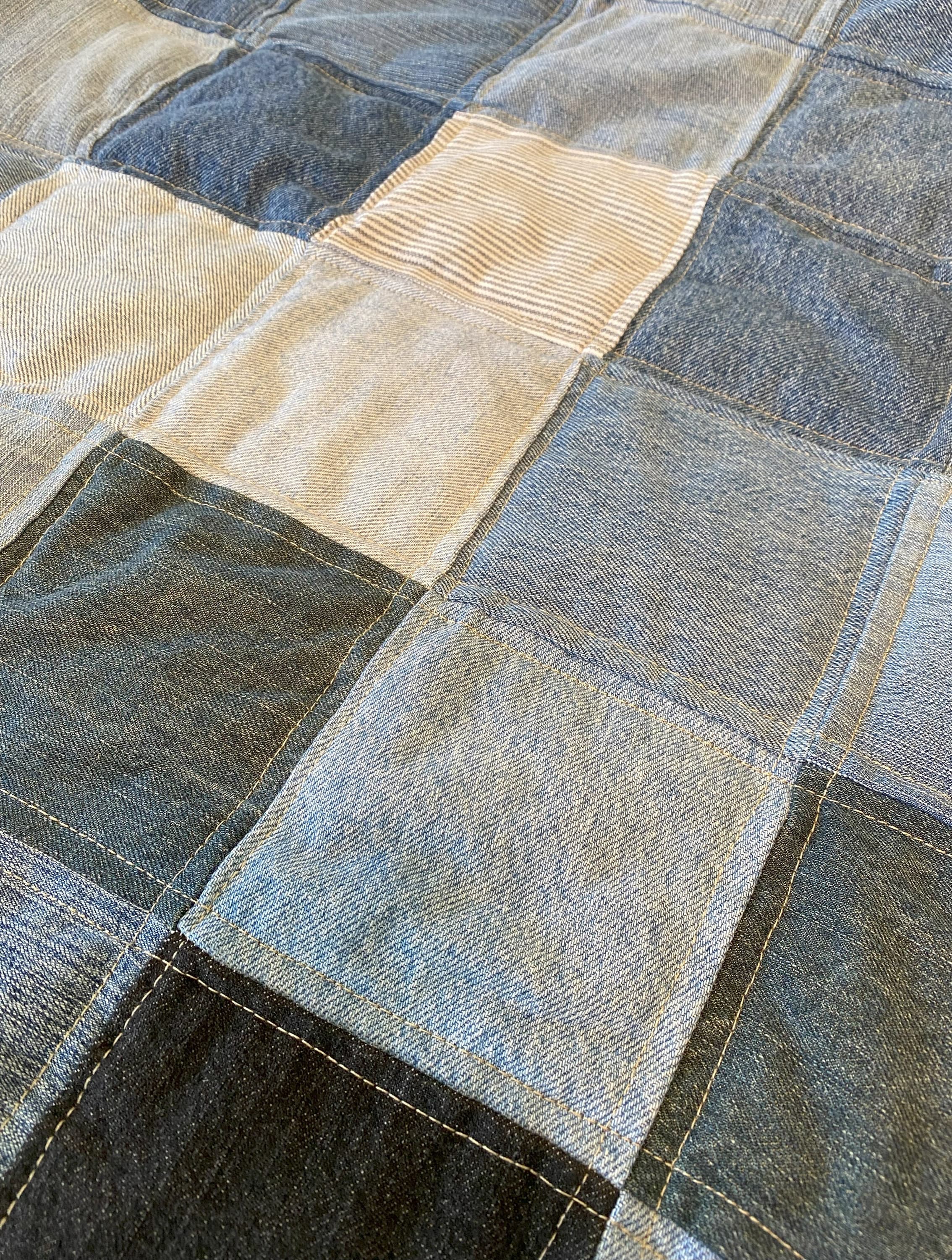 Jean Denim Quilt New Handmade 55x55 - Etsy