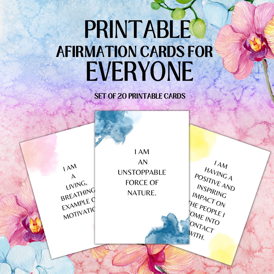 21 Positive Affirmation Card, Positive Quote Cards, Affirmation Cards ...