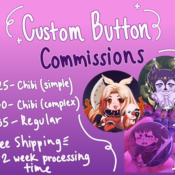 Custom Button Art - Etsy