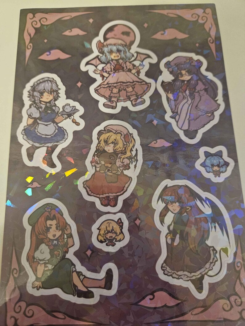 Touhou Project Eosd Holographic Kiss Cut Sticker Sheet - Etsy