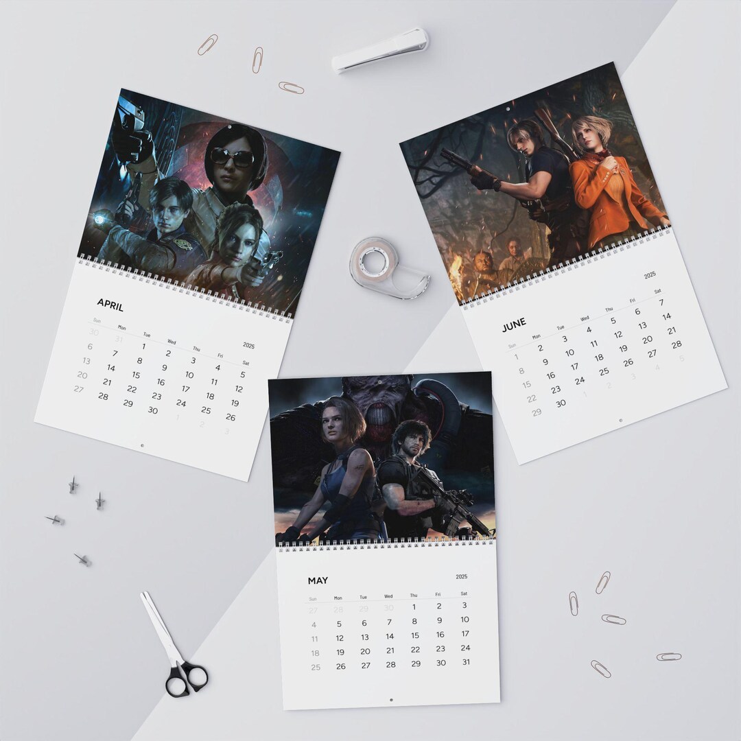 Resident Evil Franchise 2025 Wall Calendar | 2 Size Options 11" X 8 5 ...