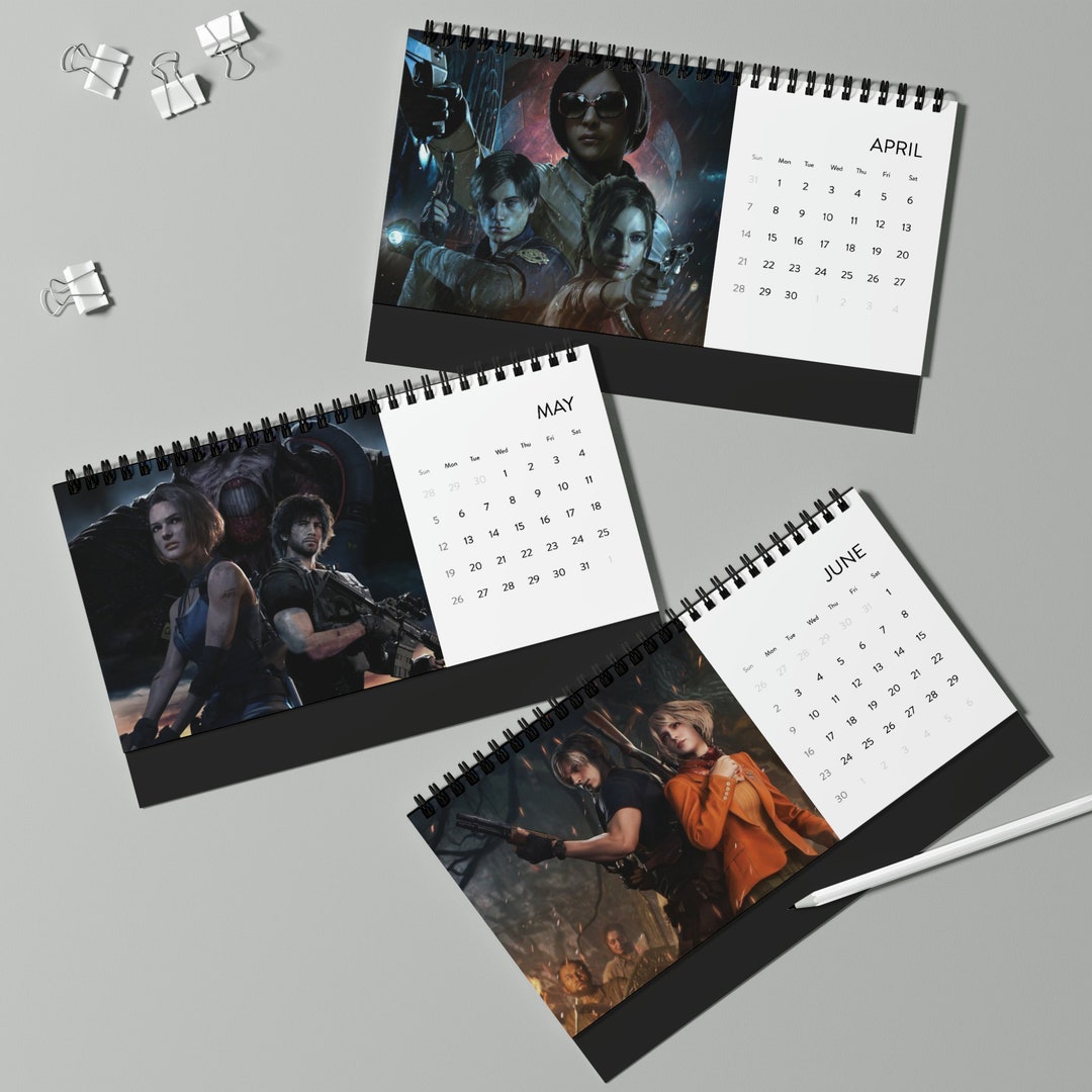 Resident Evil Franchise Desktop Calendar 2024 Grid - Etsy