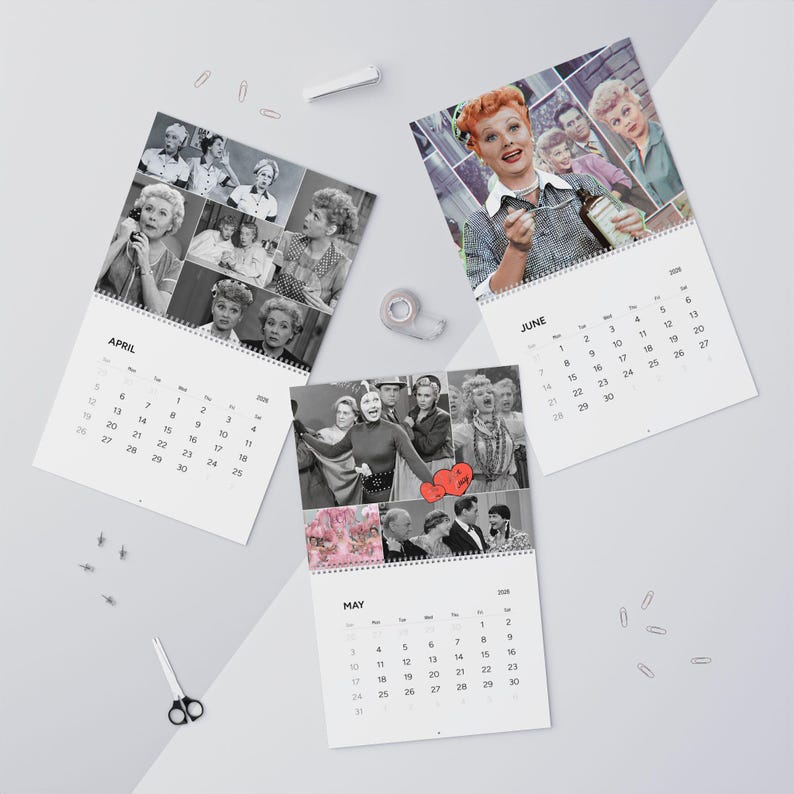 I Love Lucy 2026 Wall | Calendar Classic Design | 2 Size Options 11x8.5 ...
