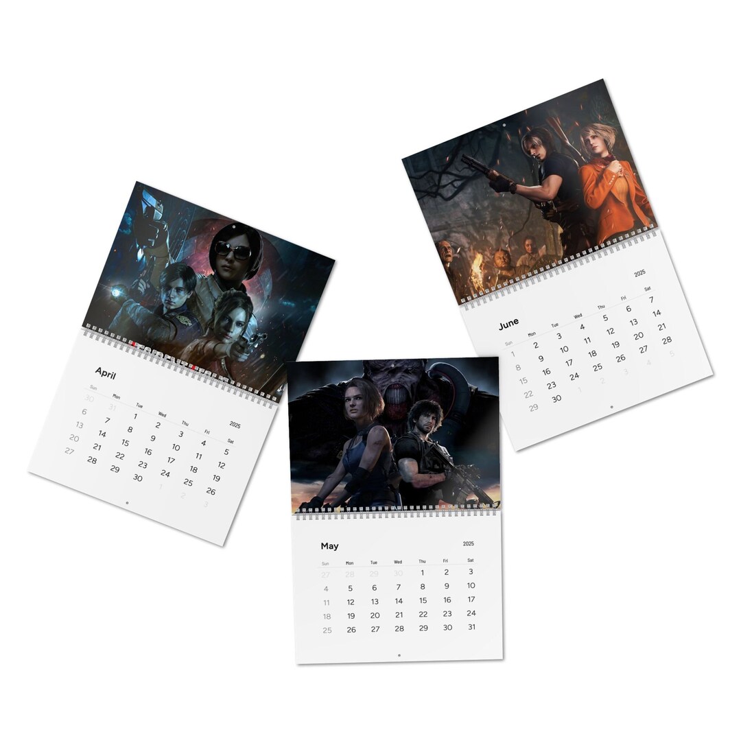 Wall Calendar, Resident Evil 2025 Franchise Calendar, Gamer Gift, Video ...