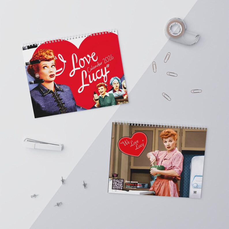 I Love Lucy 2026 Wall | Calendar Classic Design | 2 Size Options 11x8.5 ...