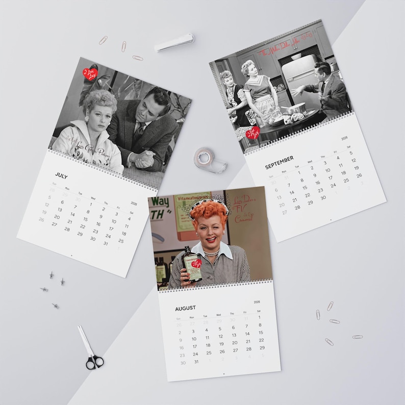 I Love Lucy 2026 | the Best Episode Design | 2 Sizes | Wall Calendar ...