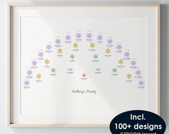 Modern Family Tree Template Print Today 100 Designs & 10 Printables ...