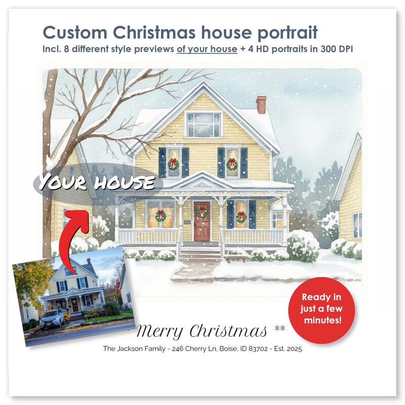 Custom Cards With House - Etsy