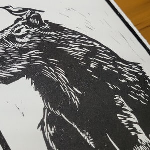 Capybara Original Linocut Print - Etsy