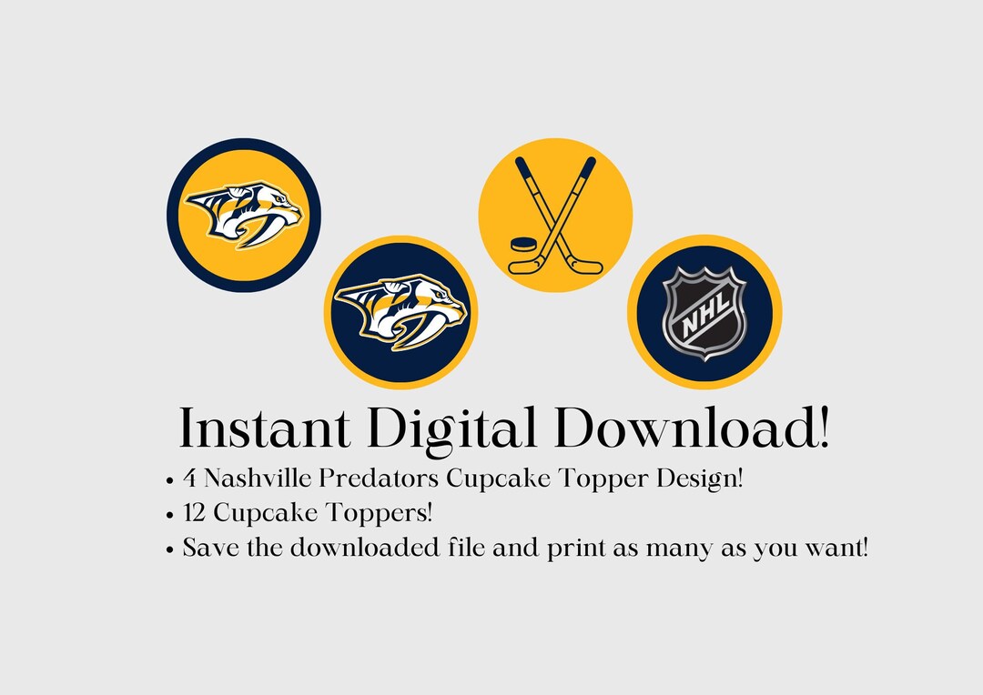 Nashville Predators Cupcake Topper - Etsy