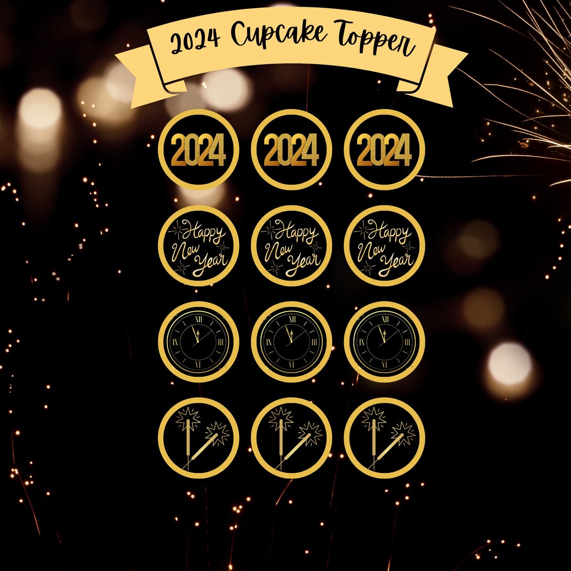2024 Cupcake Topper - Etsy