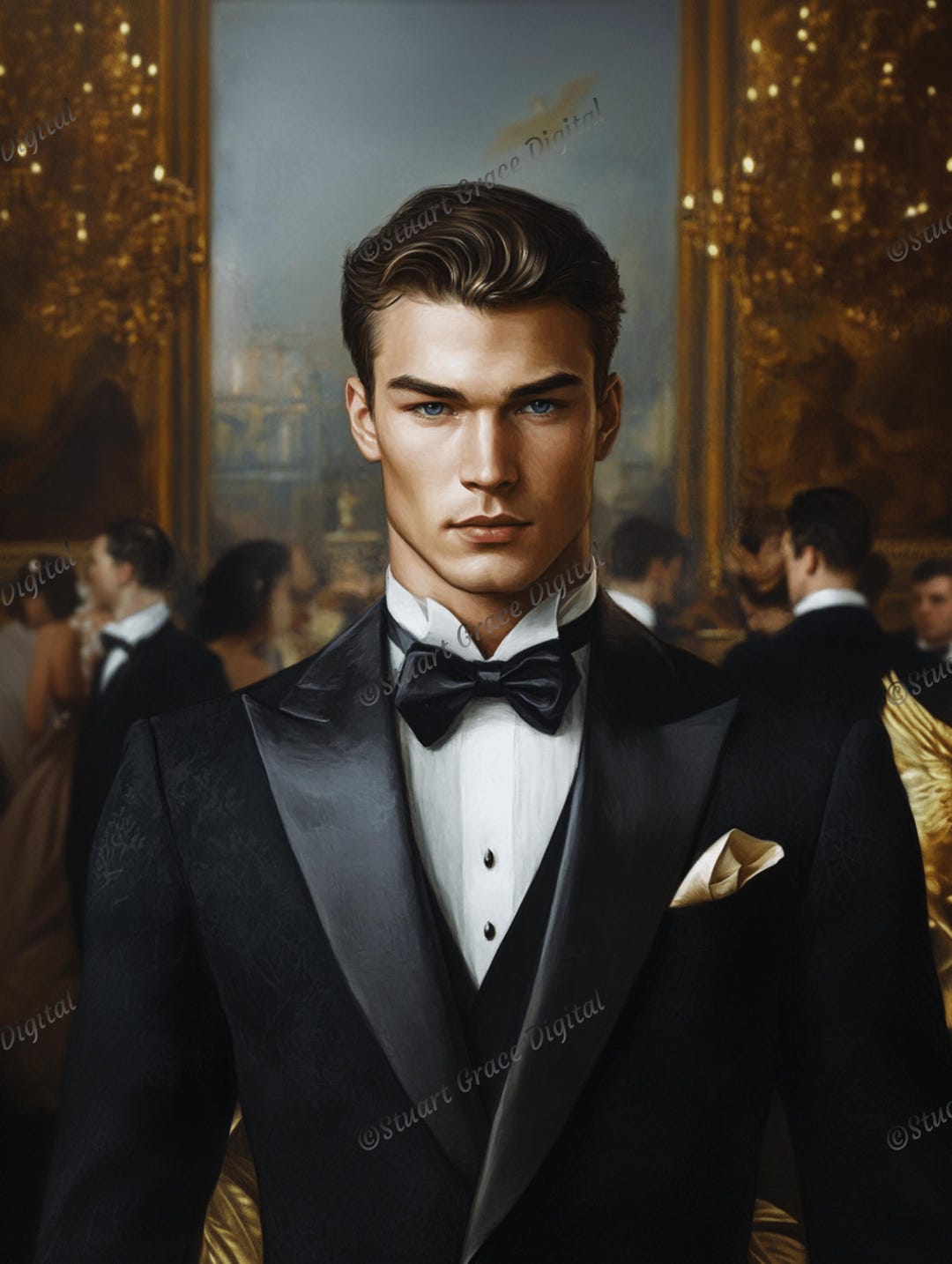 Russian Gallant M02, Instant Download, Russia, European Tuxedo Art ...