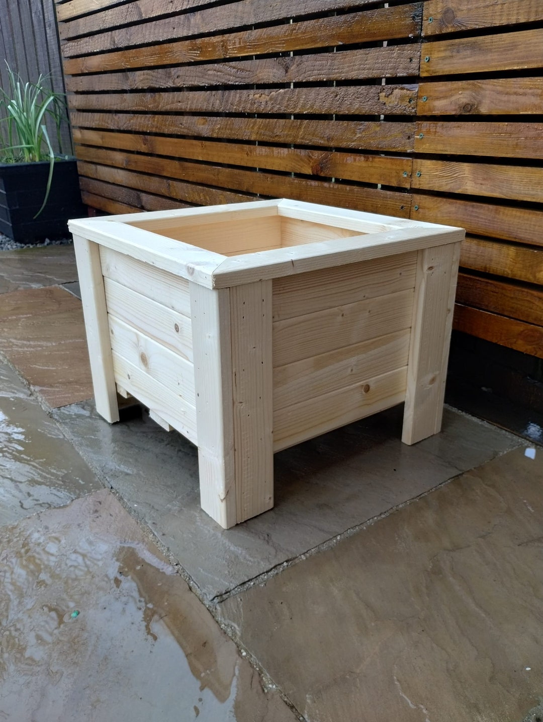 Handmade Square Wooden Garden Planter Pots High Quality Heavy Duty ...