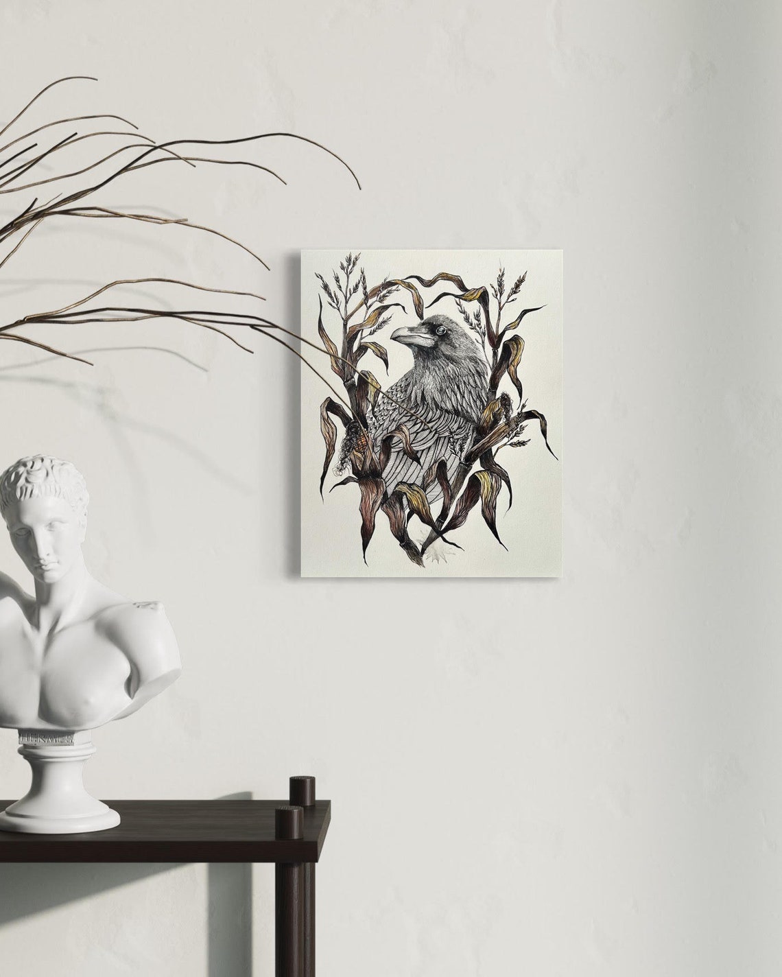 Crow Drawing, Crow Illustration, Gothic Art, Dark Art, Goth, Animal ...