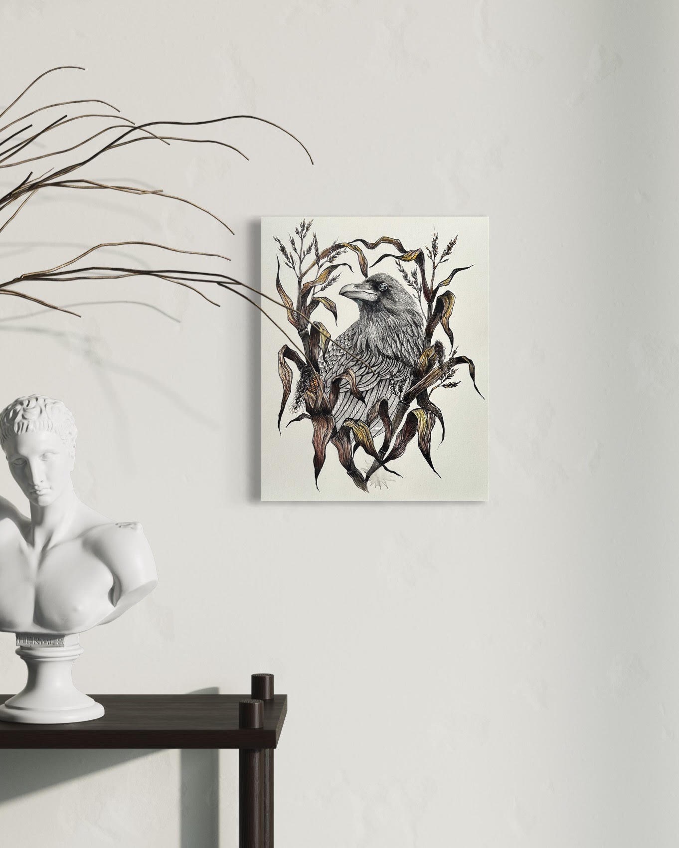 Crow Drawing, Crow Illustration, Gothic Art, Dark Art, Goth, Animal ...