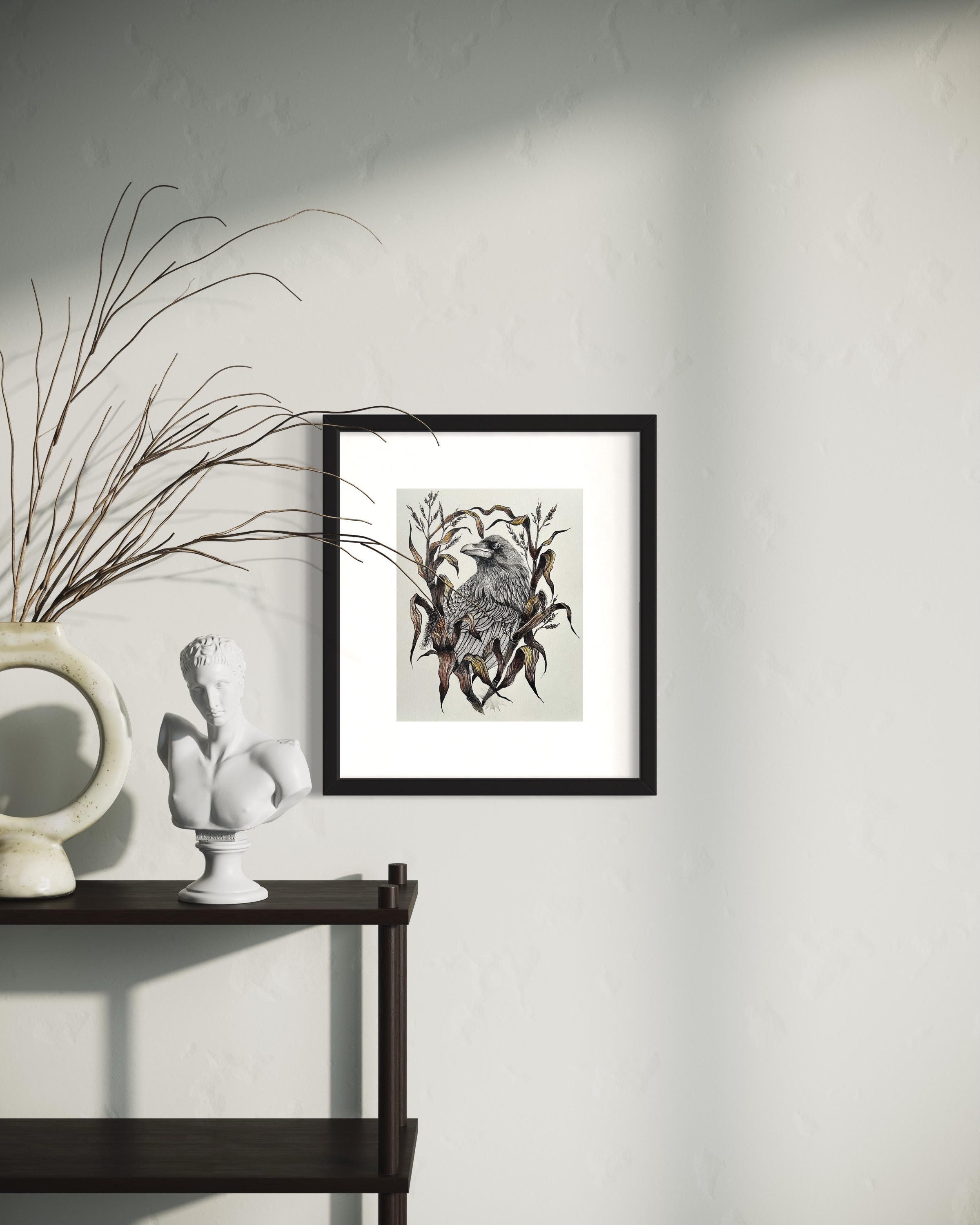 Crow Drawing, Crow Illustration, Gothic Art, Dark Art, Goth, Animal ...