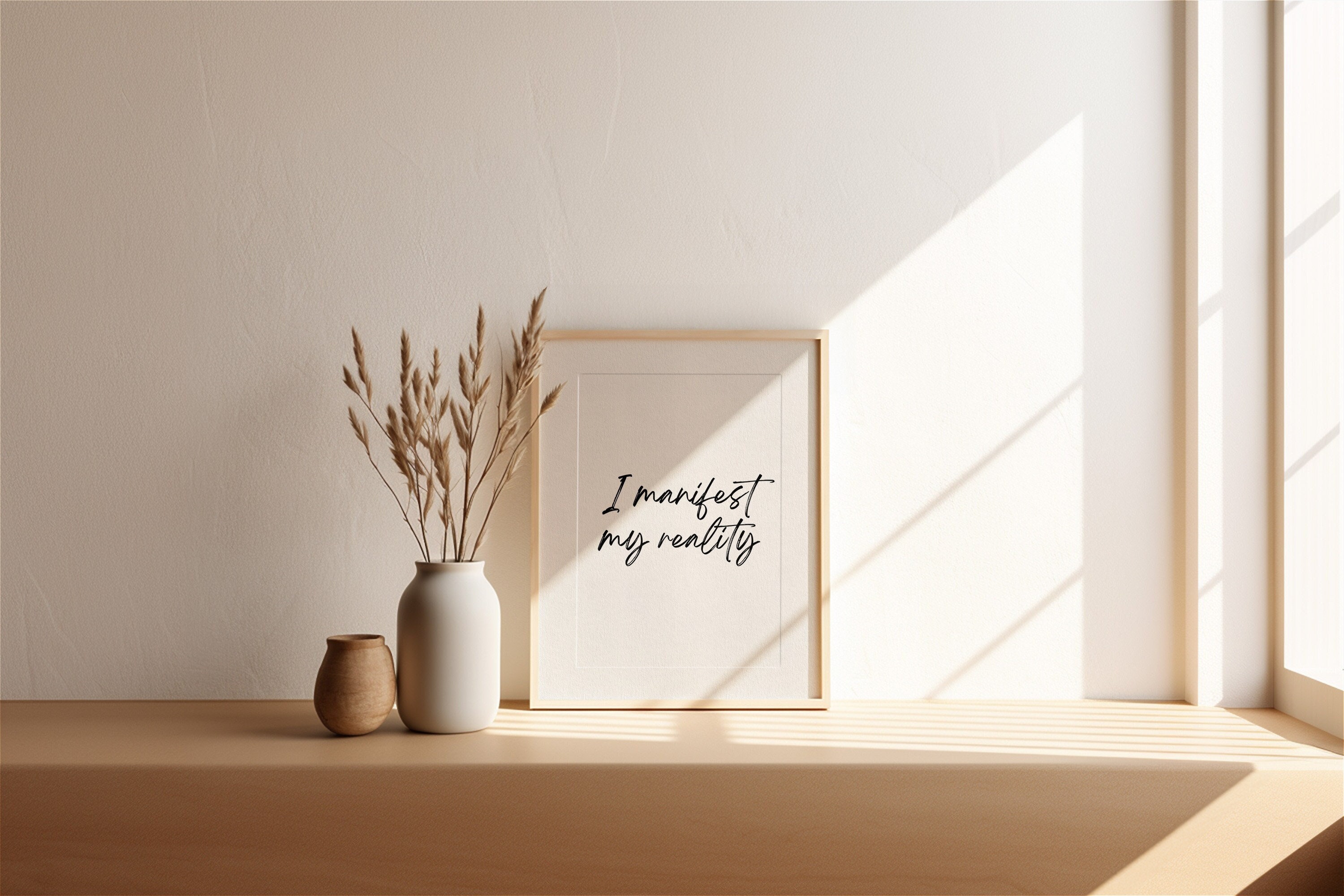 Printable Manifestation Wall Art, I Manifest My Reality Print, Digital ...