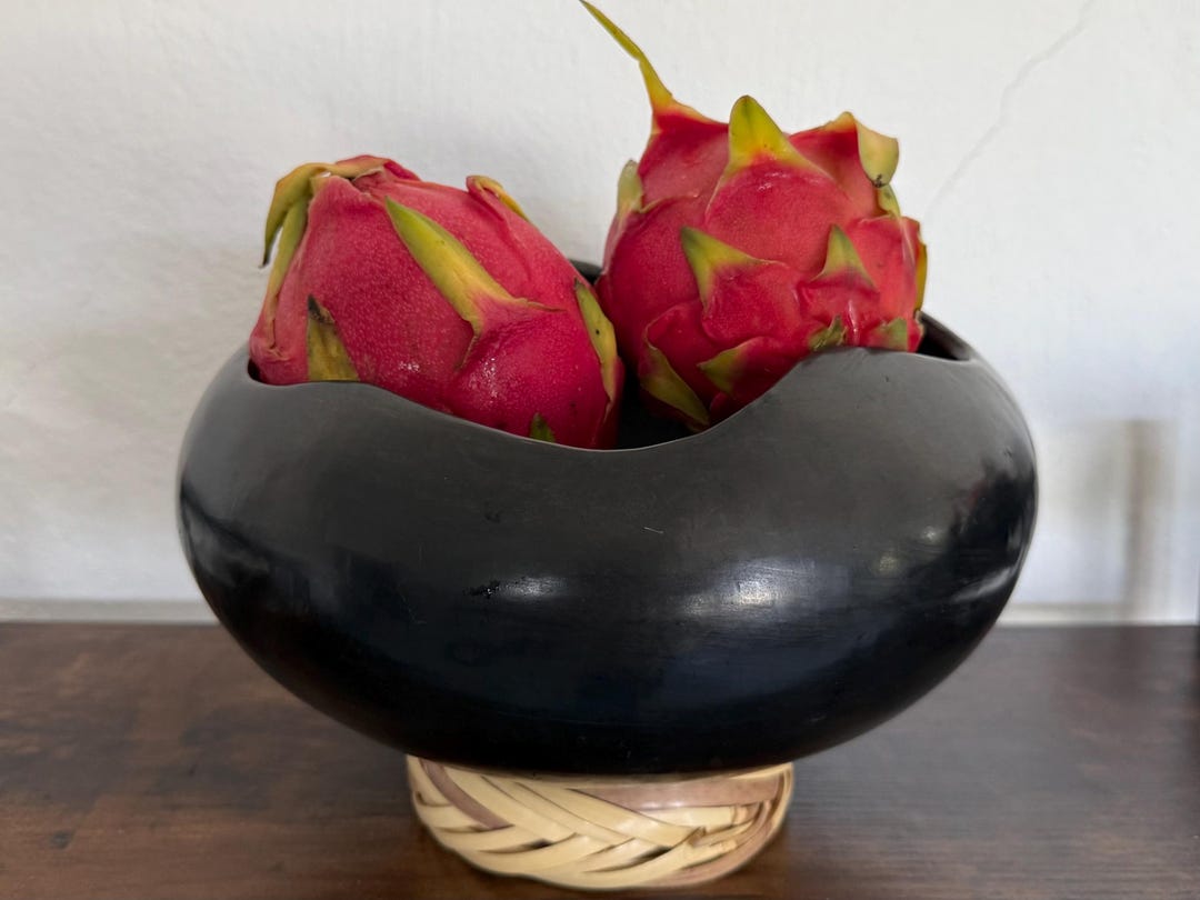 Handmade Barro Negro Fruit Bowl – Oaxacan Black Clay Pottery ...