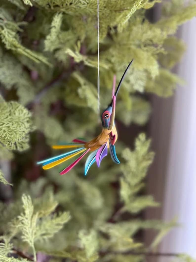 Oaxacan Wood Carving HUMMINGBIRD 8 Alebrije Mexican Folk Art - Etsy
