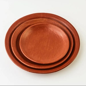 Authentic Handmade Oaxacan Barro Rojo Plates: Traditional Mexican ...