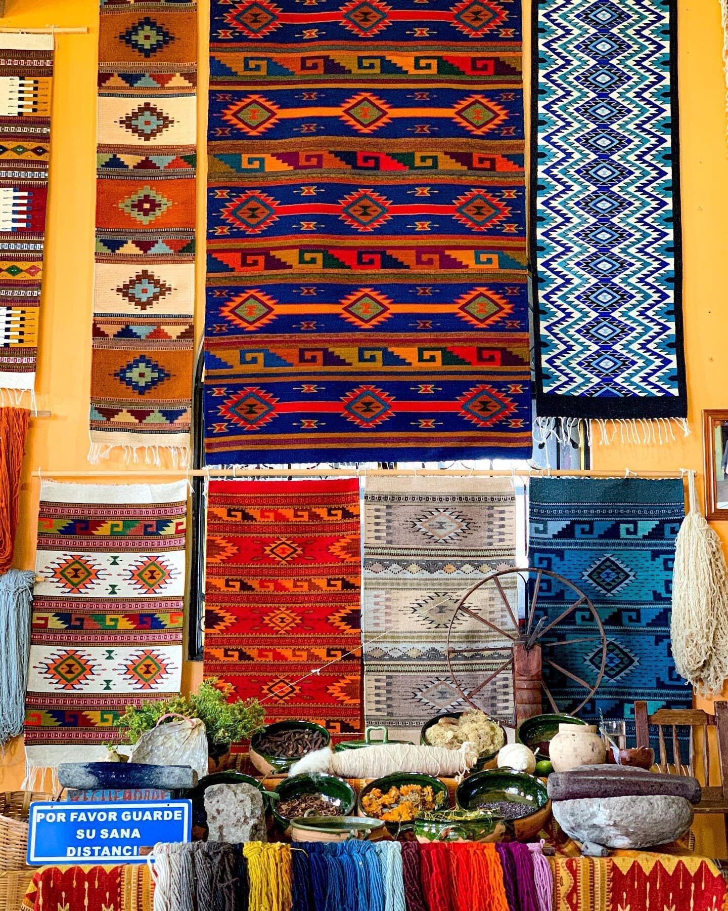 Handwoven Colorful Wool Zapotec Rug From Teotitlan Del Valle, Oaxaca ...