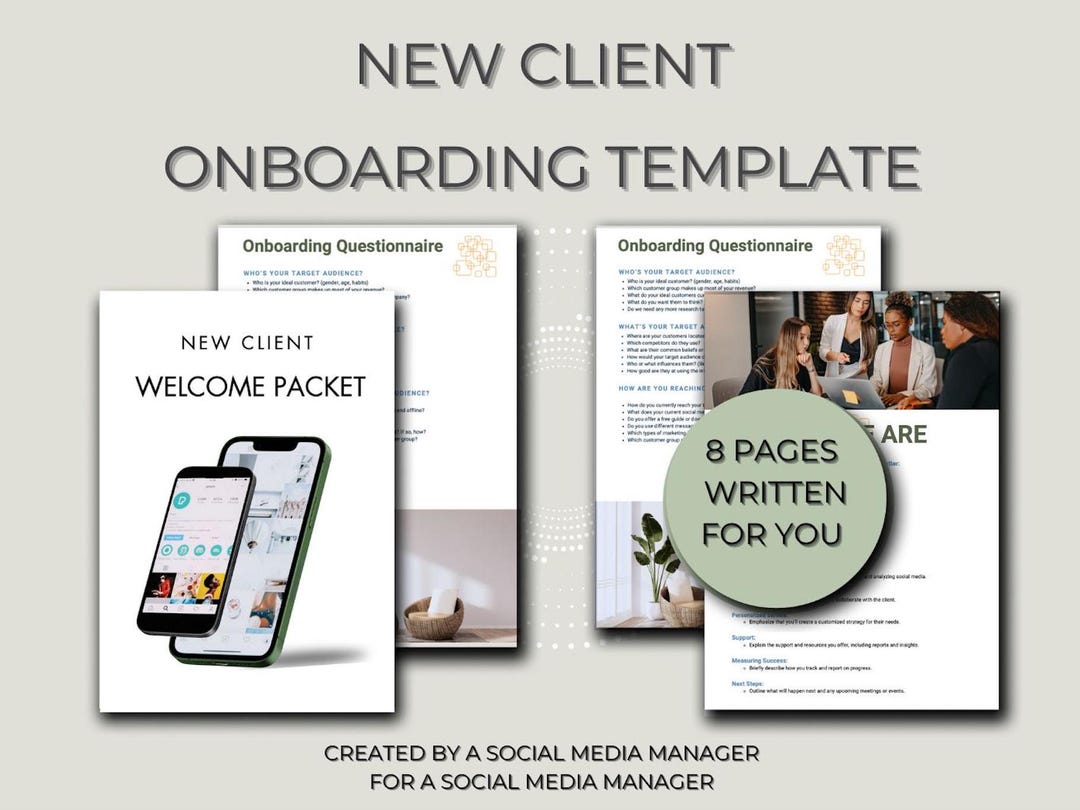 New Client Onboarding Questionnaire, Social Media Manager Templates ...
