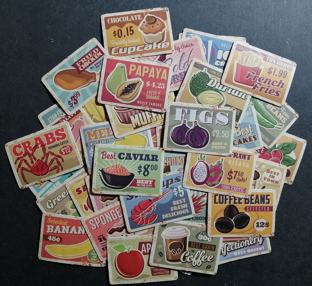 Vintage Food Labels Stickers Pack of 45 - Etsy