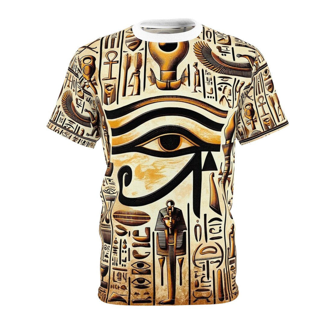 Ancient Egyptian Hieroglyphics Graphic Tee Unisex Script & Mythology ...