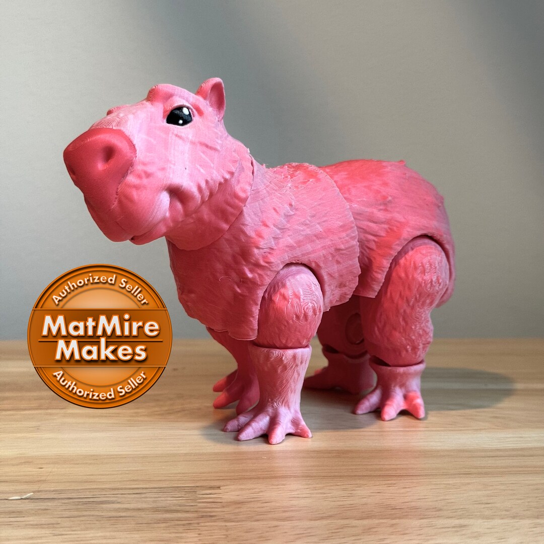 Capybara Flexi Articulated Fidget Toy 3D Printed Matmire Makes - Etsy