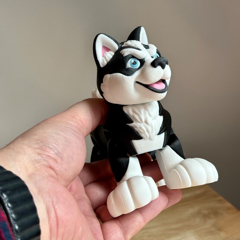 Husky Dog - Flexi Articulated Fidget Toy - 3D Printed - Printverse - Etsy