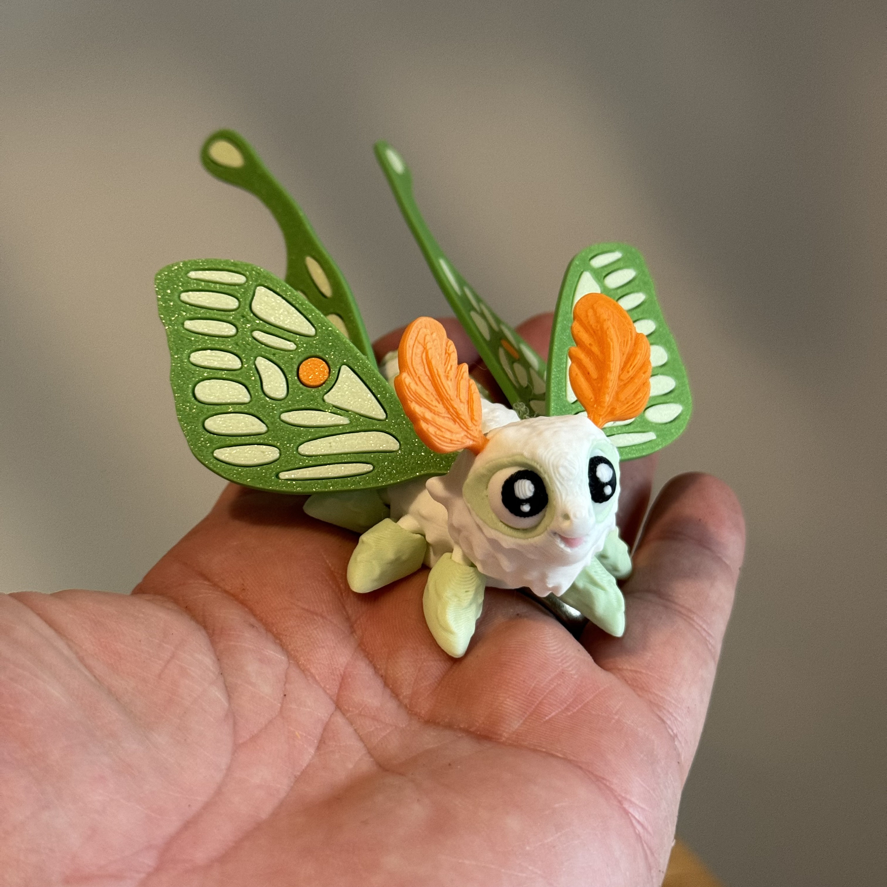 Luna Moth Flexi Articulated Fidget Toy 3D Printed Artflex - Etsy