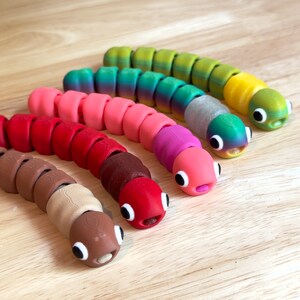 Cute Worm Figurines With Optional Apple Container - Colorful Cute ...