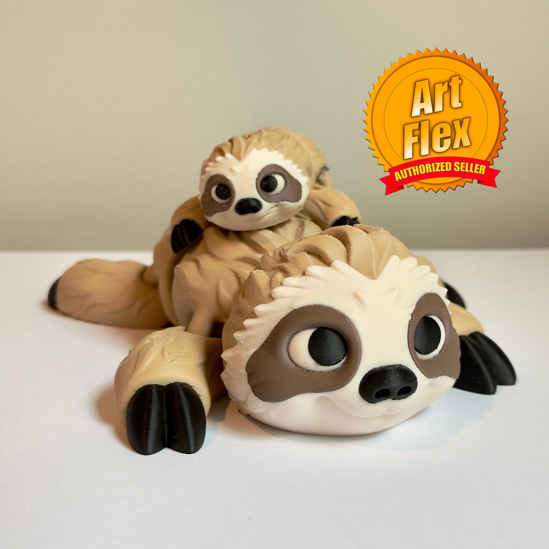 Articulated Baby Sloth Figure: 3D Printed Fidget Toy - Etsy
