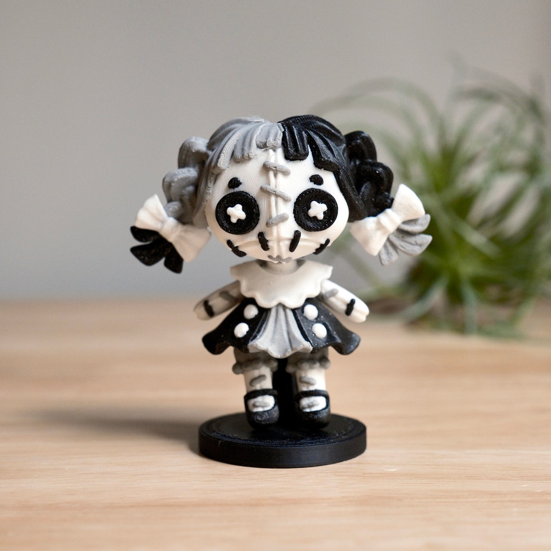 Mini Creepy Doll Gothic Style 3D Printed Fidget Toy Twisty Prints - Etsy