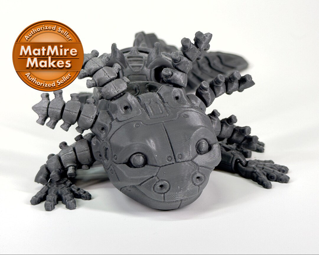 Robo Axolotl Flexi Articulated Fidget Toy 3D Printed - Etsy