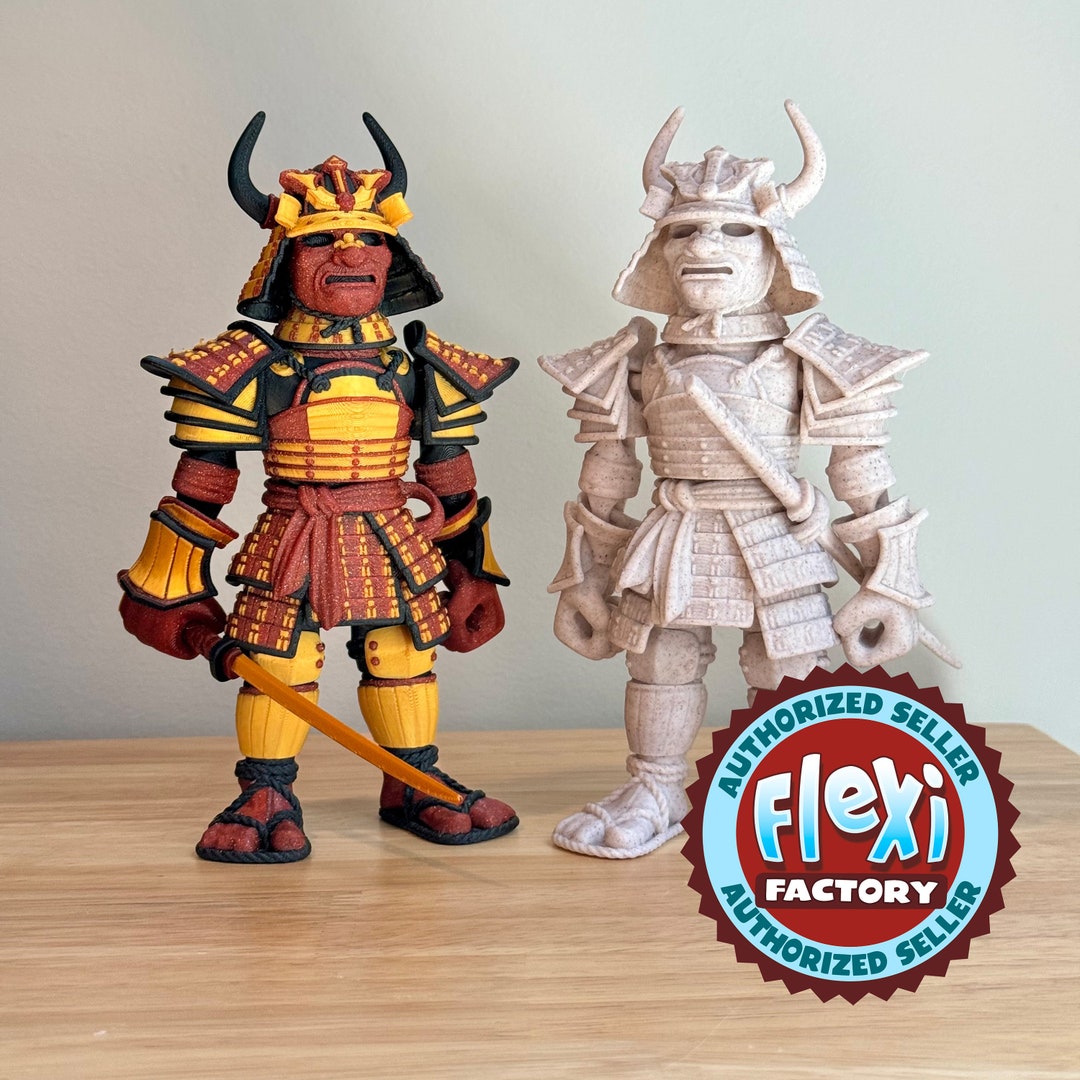 Samauri Art Figure - Flexi Articulated Fidget Toy - Shogun - Japanese ...