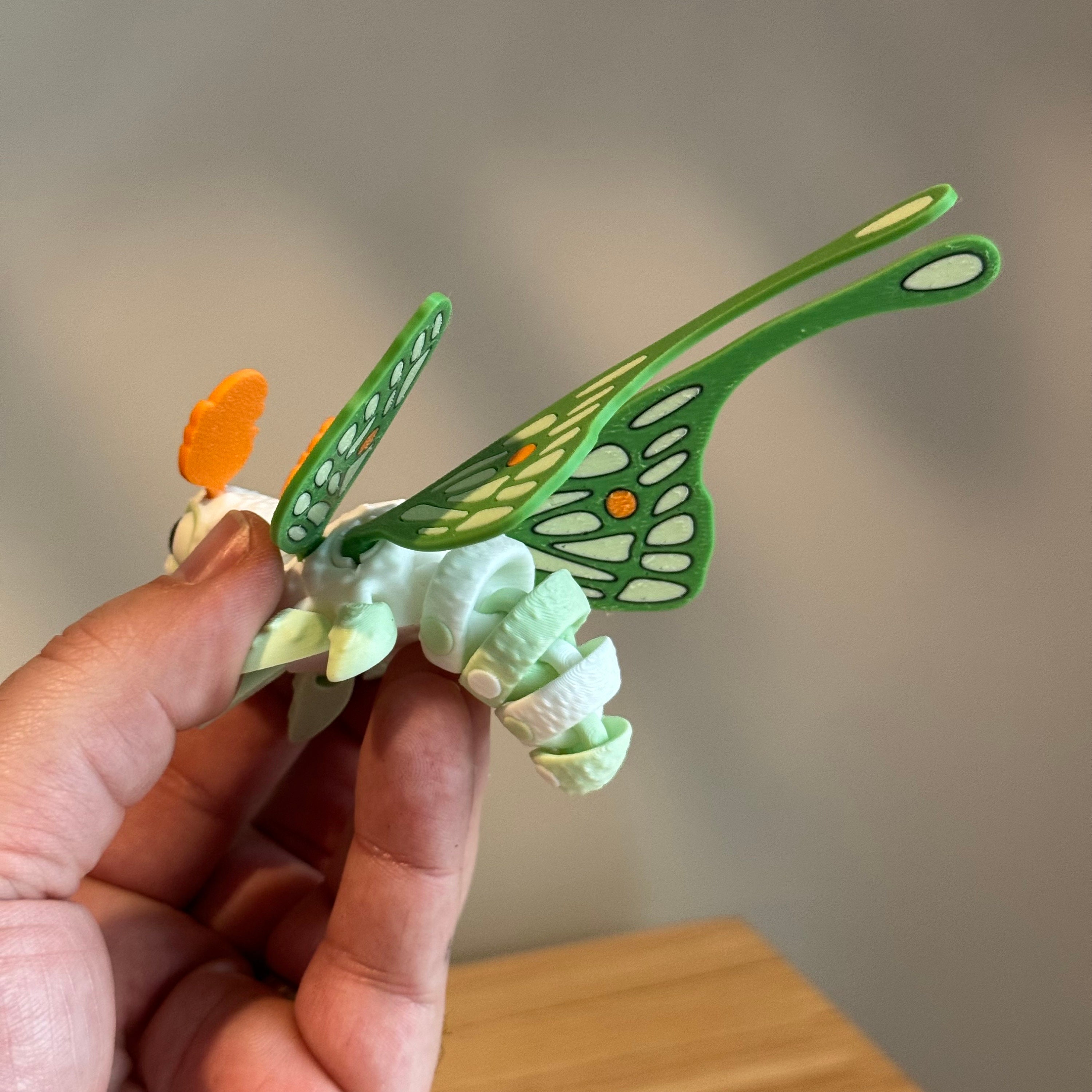 Luna Moth Flexi Articulated Fidget Toy 3D Printed Artflex - Etsy