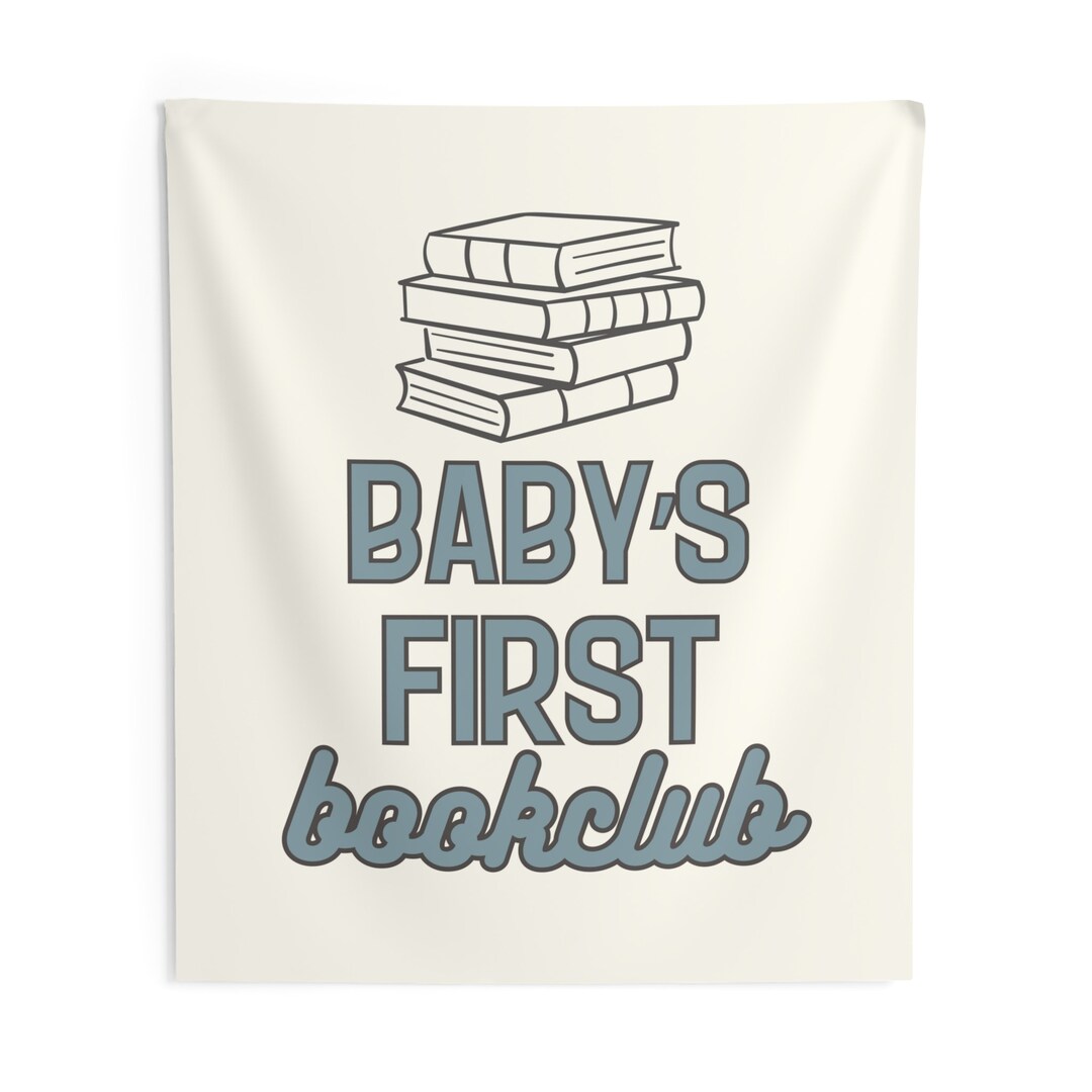 Baby's First Book Club Wall Tapestry, Books and Library Baby Shower ...