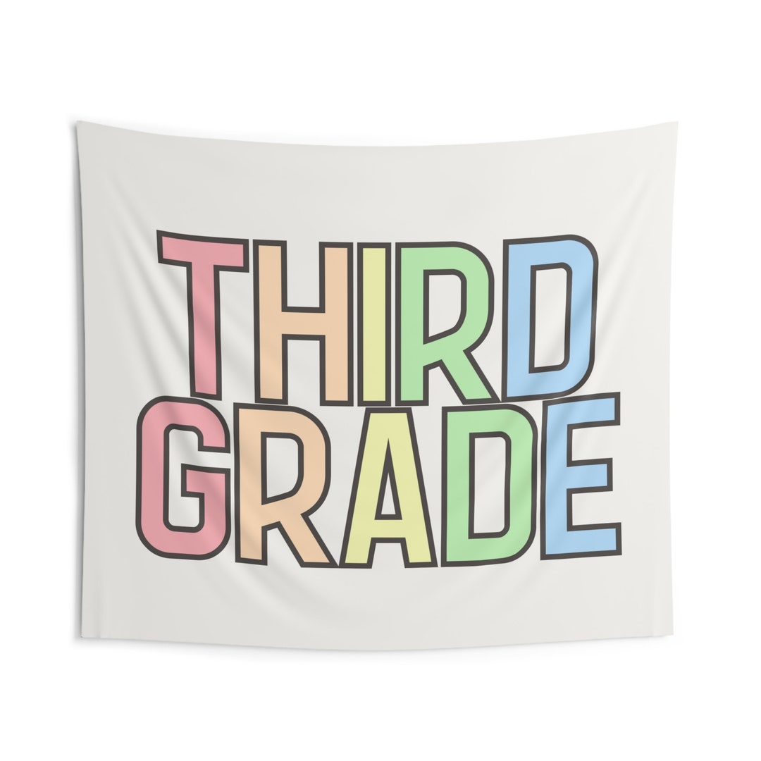 Third Grade Wall Tapestry, Kid, Newborn, Children Room Decor, Playroom ...