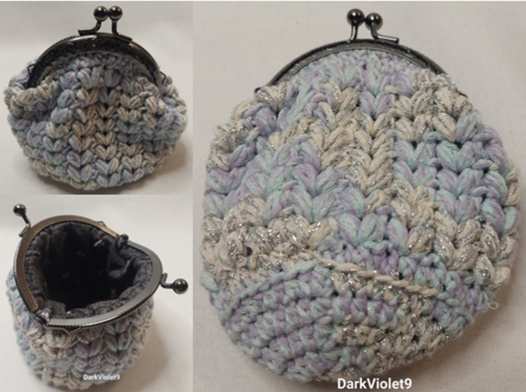Hand Crocheted Little Dumpling Coin Purse With Kiss Clasp Closure ...