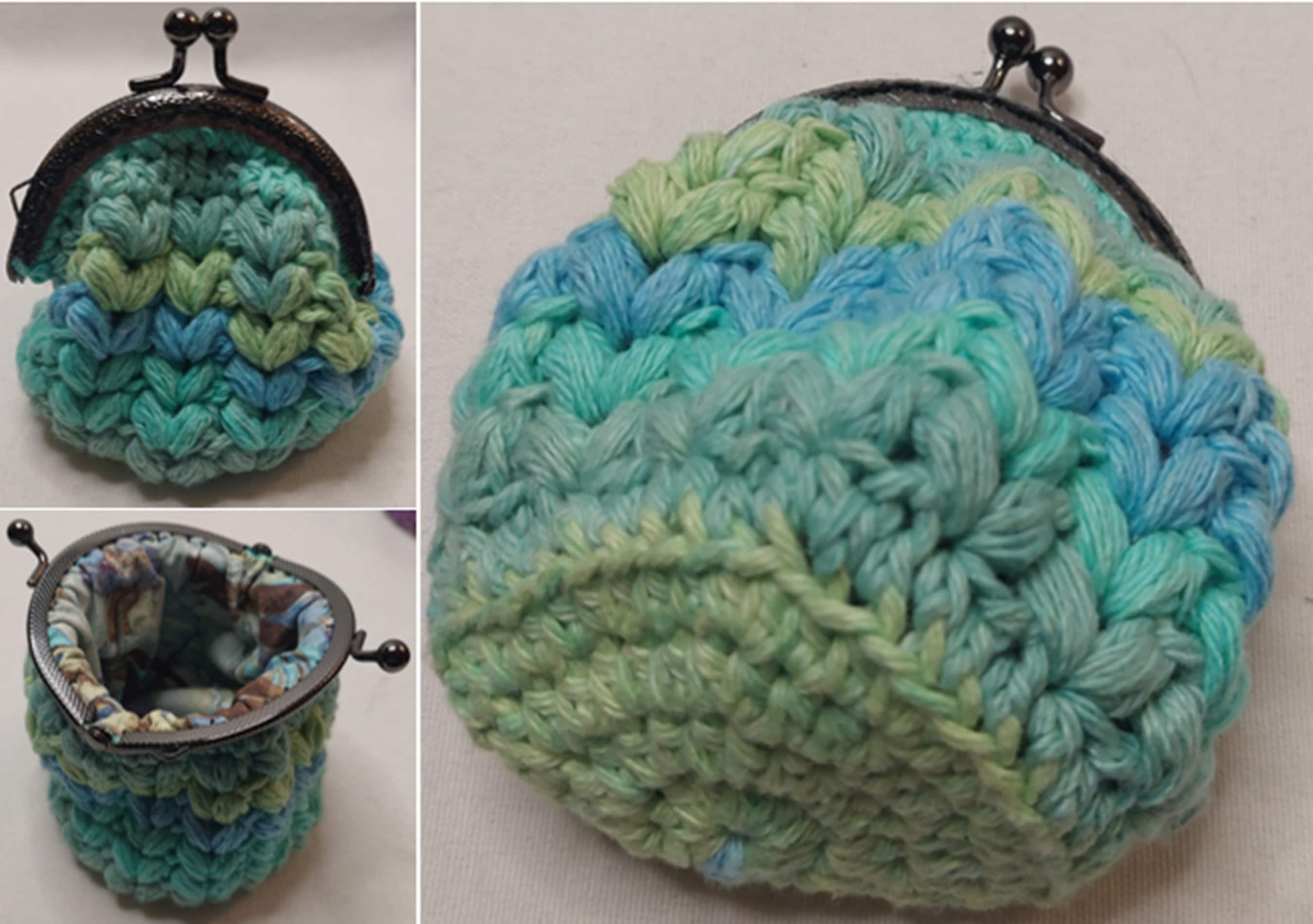 Hand Crocheted Little Dumpling Coin Purse With Kiss Clasp Closure ...