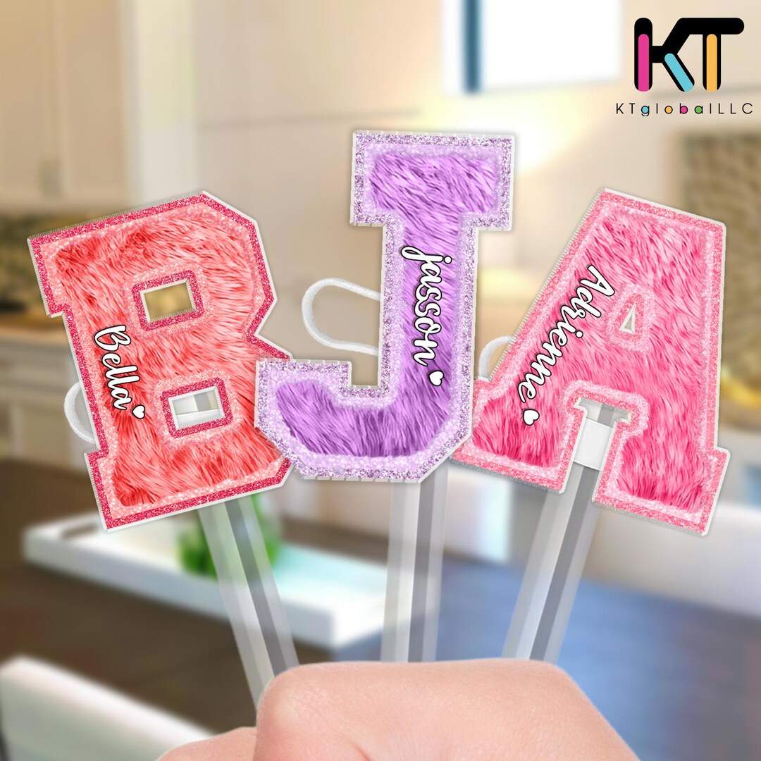 Personalized Straw Topper With Name, Custom Name Drink Straw Topper ...