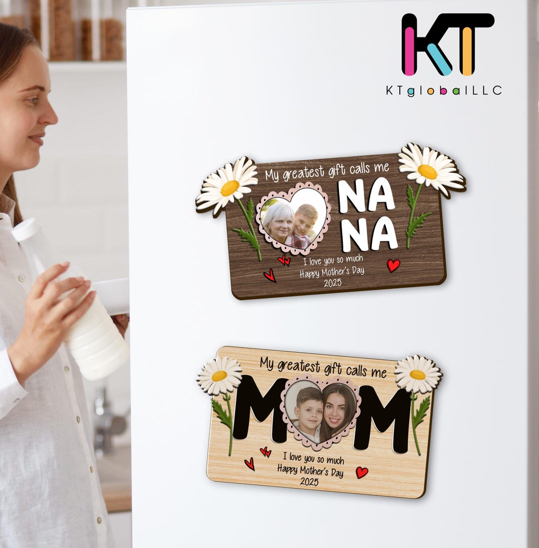 Custom Photo Frame Magnets, Mother’s Day Fridge Magnet, Custom Photo ...