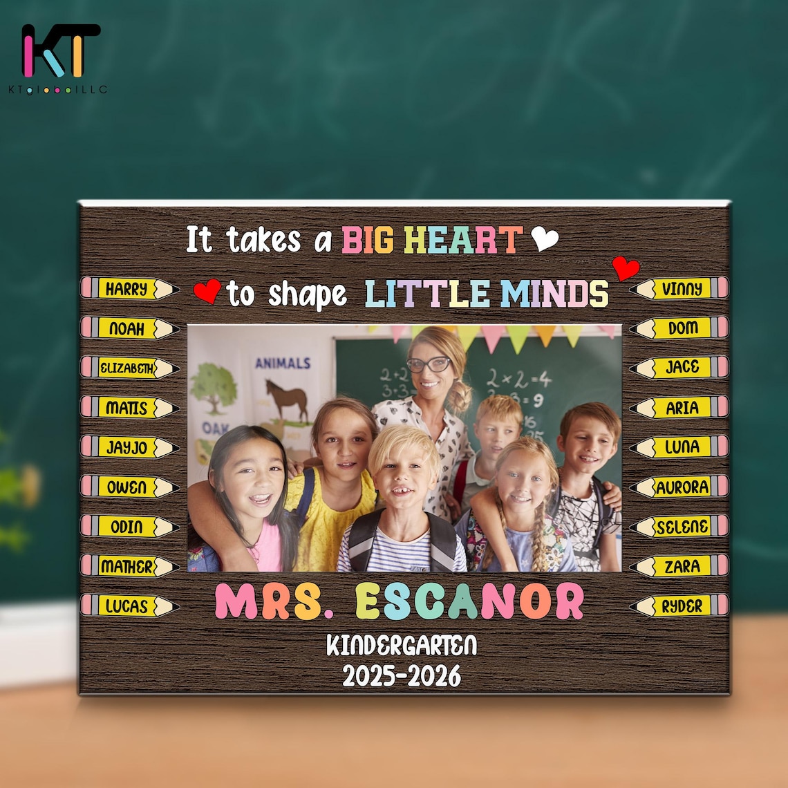 Personalized Teacher Photo Frame, Photo Frame With Student Names, It ...