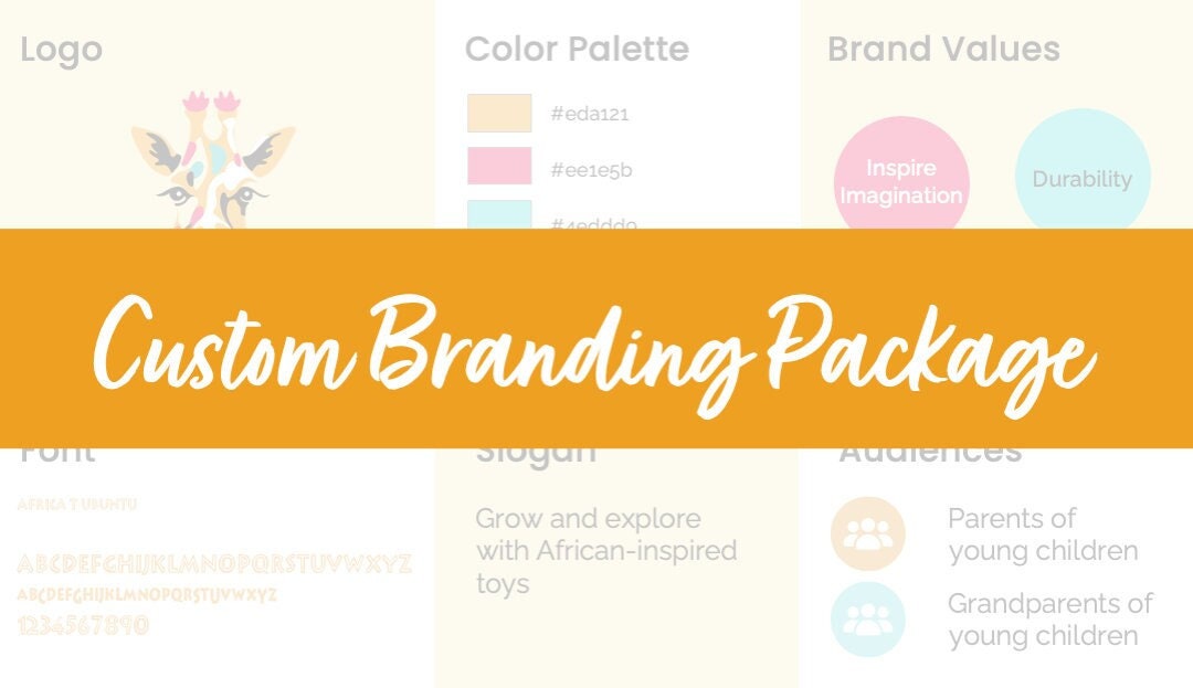Custom Brand Kit (logo, Free Social Media Posts and More)! - Etsy