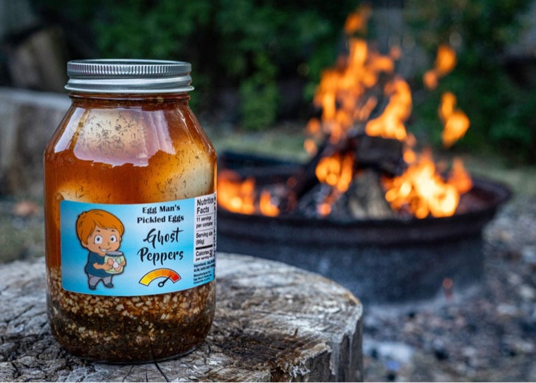 Egg Man's Pickled Eggs - Ghost Pepper Flavor - Warm Heat - on Sale - Etsy