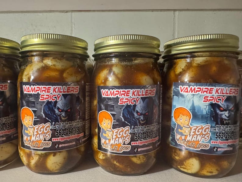 Egg Man's SPICY Pickled Garlic - Vampire Killer - Spicy - Etsy